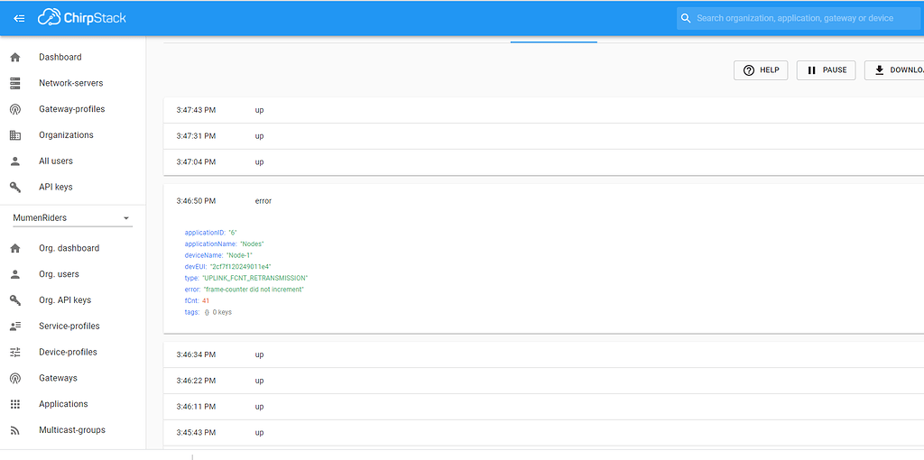 Frame Count Error Chirpstack Application Server Chirpstack