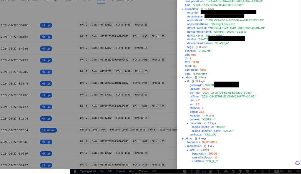 DR Stagnant Despite Optimal Signal and ADR Status (ChirpStack v4) - ChirpStack Network Server ...