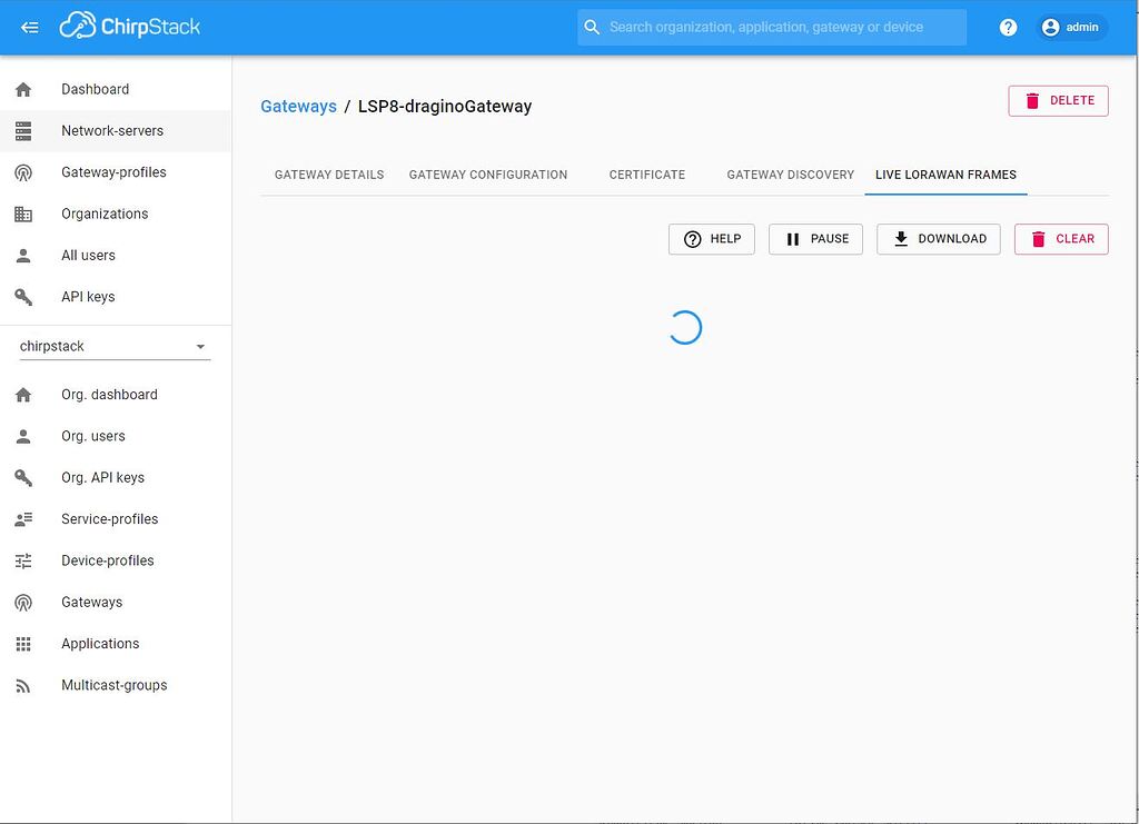 Gateway Live Dataframe Not Showing Anything Chirpstack Application Server Chirpstack