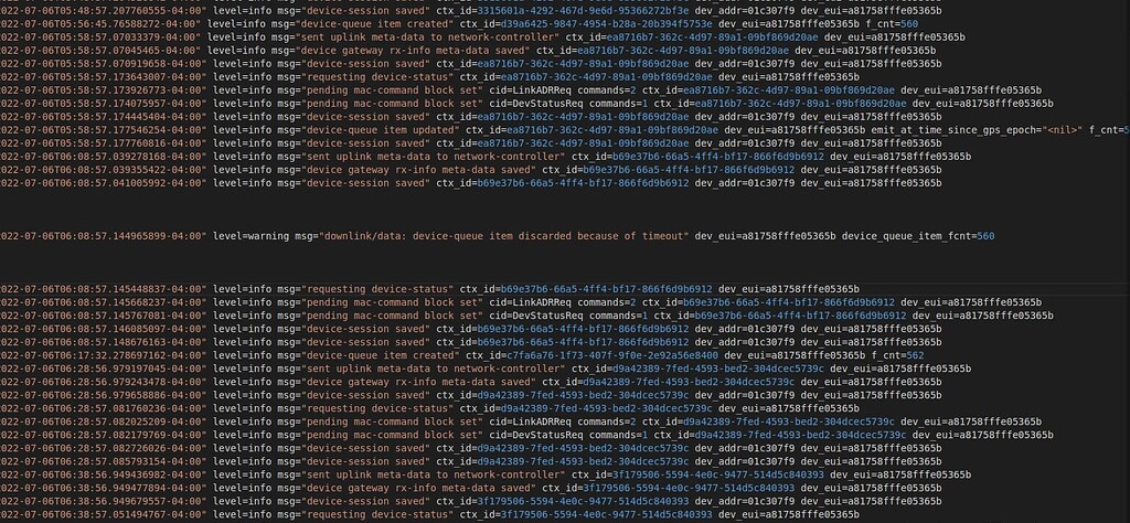 Downlink Queue item discarded because of timeout - ChirpStack Network Server - ChirpStack ...