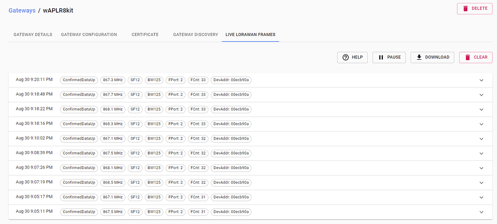 Application Server Dashboard Does Not Get Updated Chirpstack Application Server Chirpstack