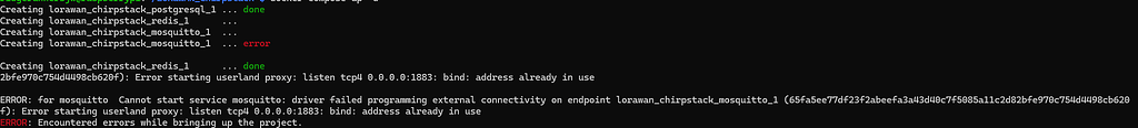 Error Mssg In When Running Docker Composes Setup And Configuration Chirpstack Community Forum