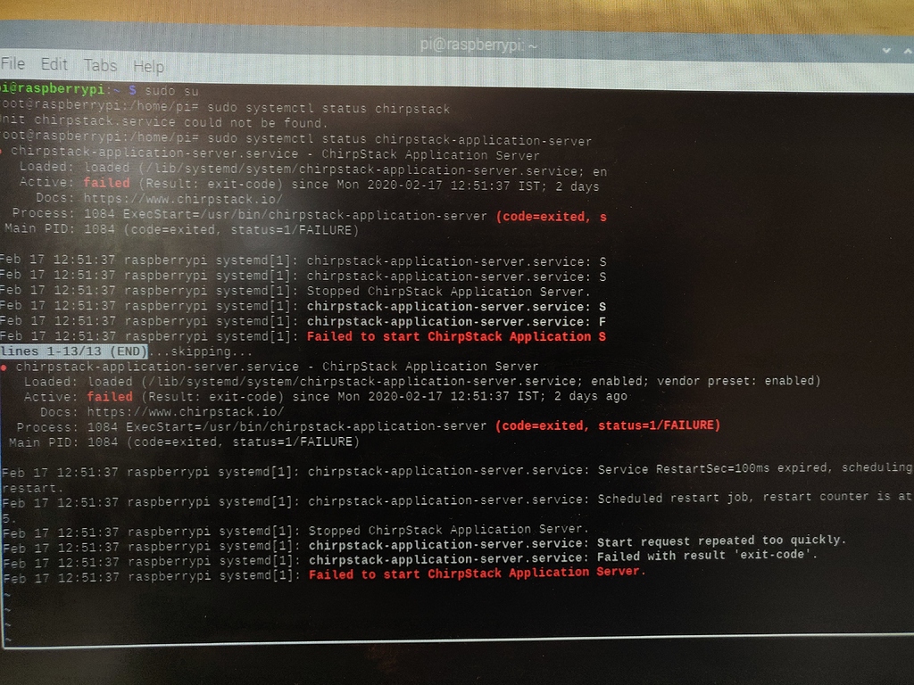 Chirpstack Application Server Failed To Start Chirpstack Application Server Chirpstack