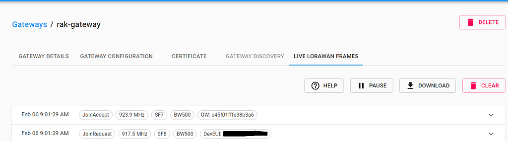 Device join procedure is completed, but cannot get uplinks - Setup and configuration ...