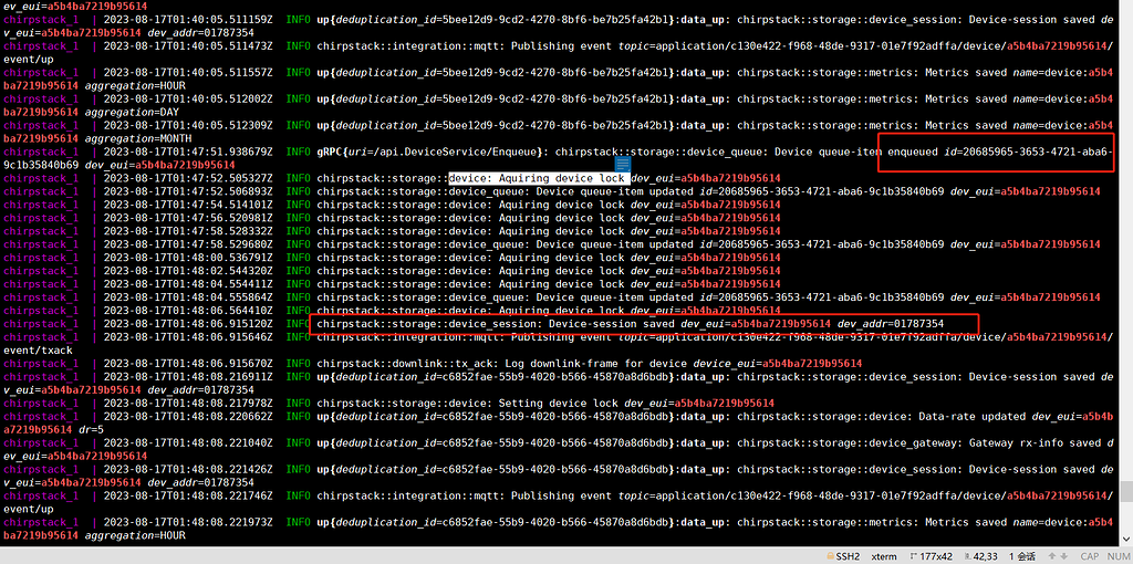 Device Aquiring Device Lock Dev Eui A5b4xxxxxx Chirpstack V4 Chirpstack Community Forum