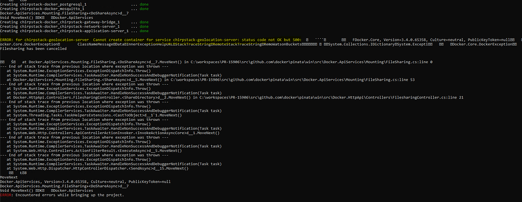 Chirpstack Geolocation Server Cannot Create Container Chirpstack Geolocation Server