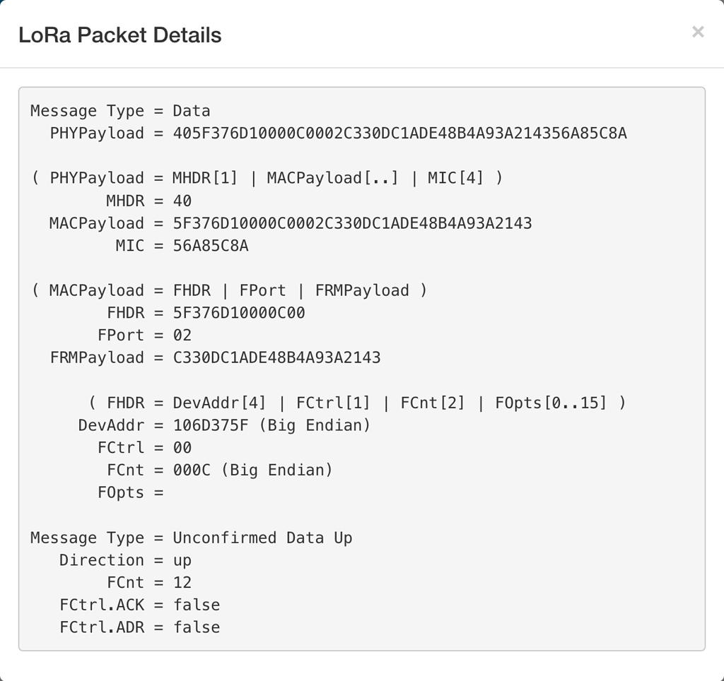 Uplink frames with unexpected data - ChirpStack Application Server - ChirpStack Community Forum