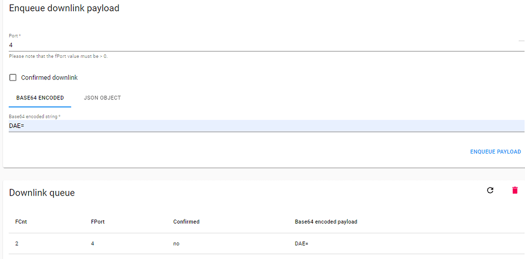 Send Downlink SQL request - ChirpStack Network Server - ChirpStack ...