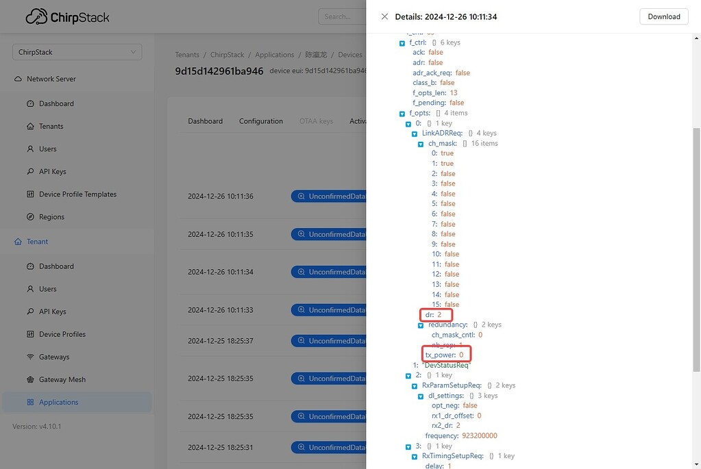 ADR plugin problems - Integrations - ChirpStack Community Forum