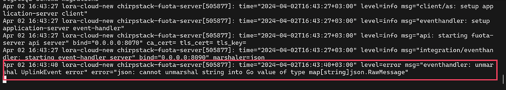 Fuota Ui And Fuota Json Error Chirpstack Fuota Server Chirpstack Community Forum 