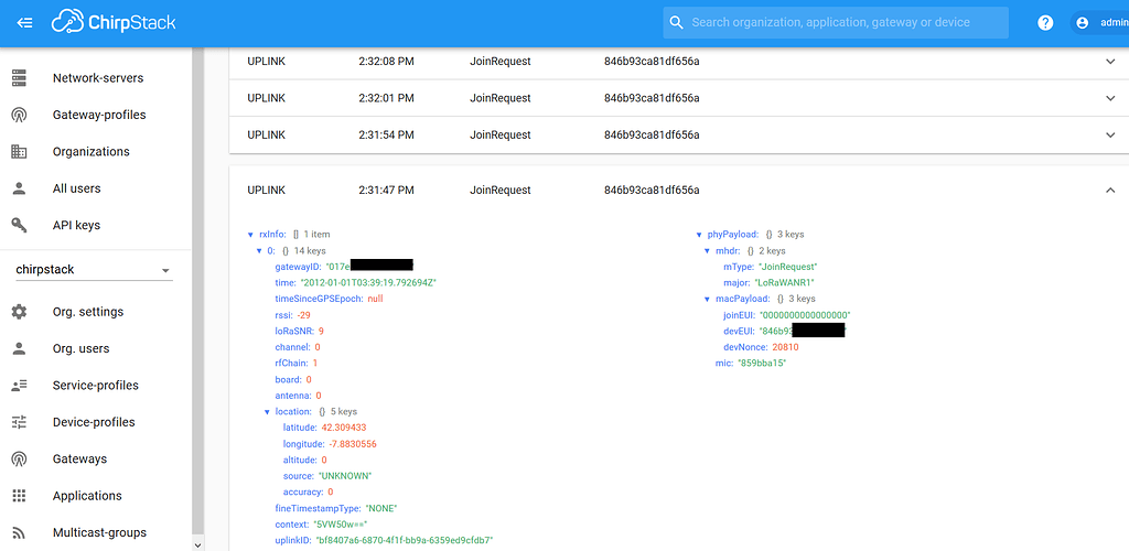 OTAA device stays in Join Request - ChirpStack Community Forum