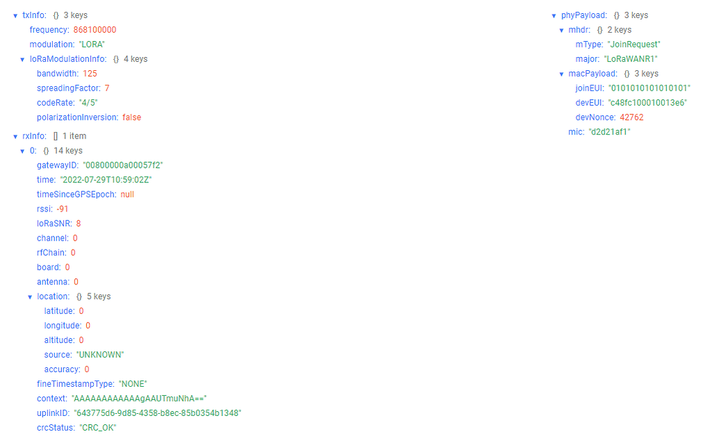 How join Accept depends on frequencies in region EU868? - ChirpStack Network Server - ChirpStack ...