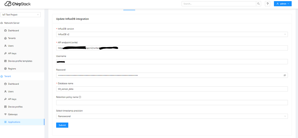 Chirpstack To Influxdb Integration Integrations Chirpstack Community Forum