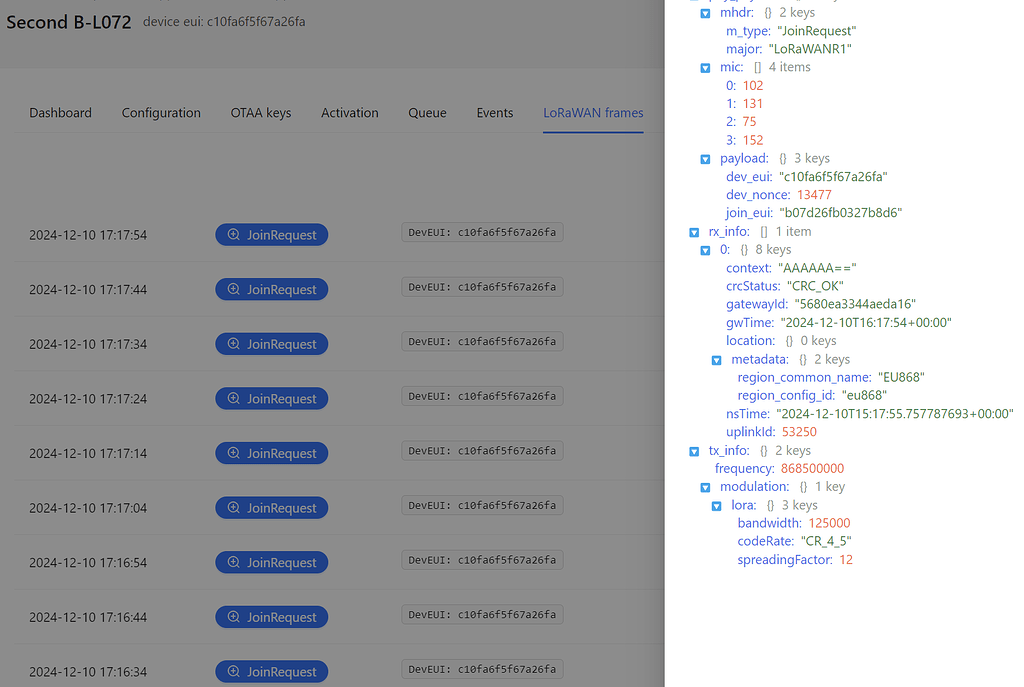 End-node not getting join-accept from gateway - Setup and configuration - ChirpStack Community Forum