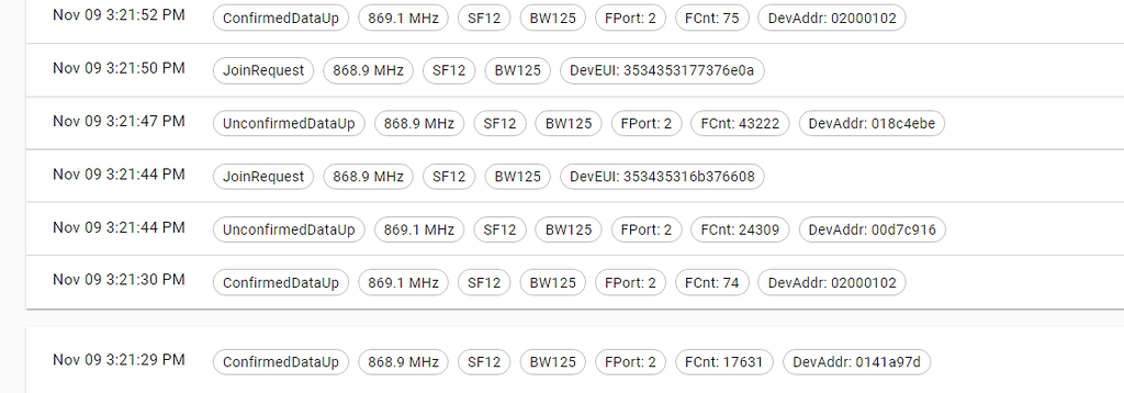 Lorawan Frames Doesnt Show In Devices After Reboot Chirpstack Application Server Chirpstack