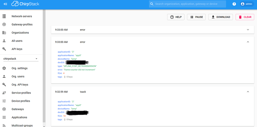 Frame counter error downlink - ChirpStack Application Server - ChirpStack Community Forum